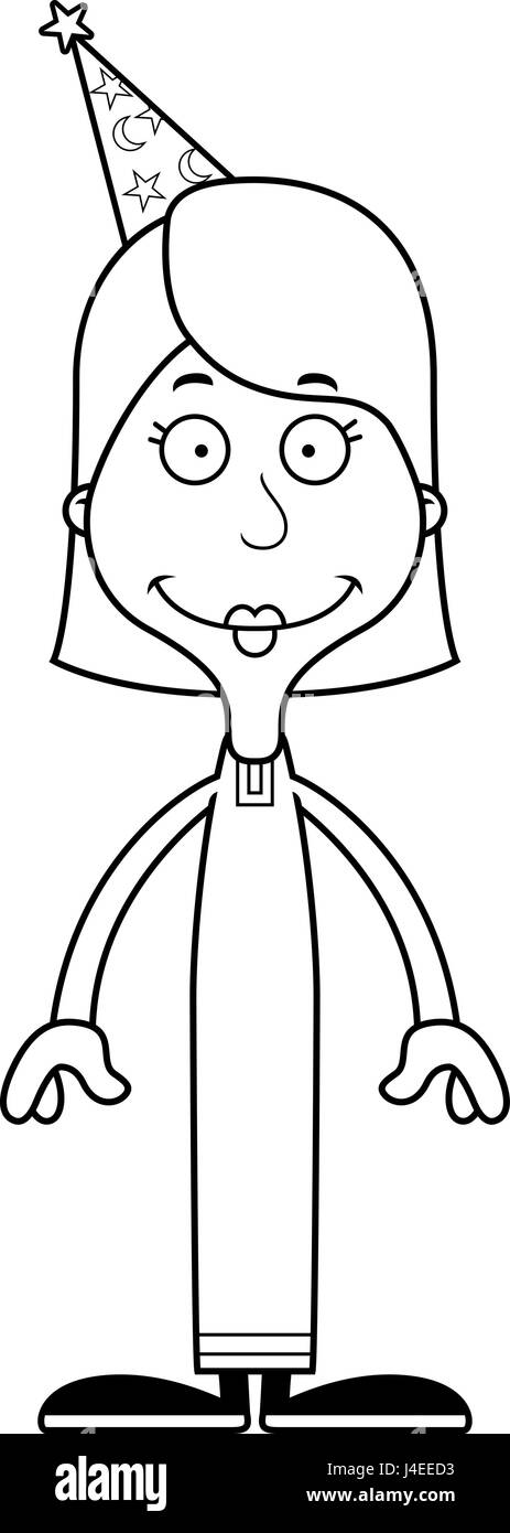 A cartoon wizard woman smiling Stock Vector Image & Art - Alamy