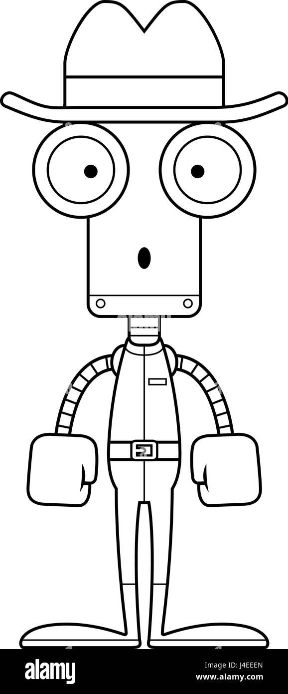 A cartoon cowboy robot looking surprised Stock Vector Image & Art - Alamy
