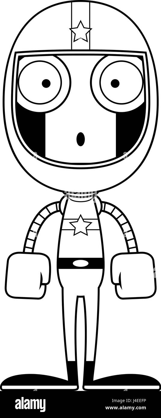 A cartoon race car driver robot looking surprised Stock Vector Image ...