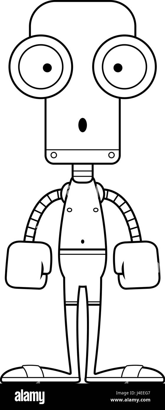 A cartoon robot looking surprised in a swimsuit Stock Vector Image ...