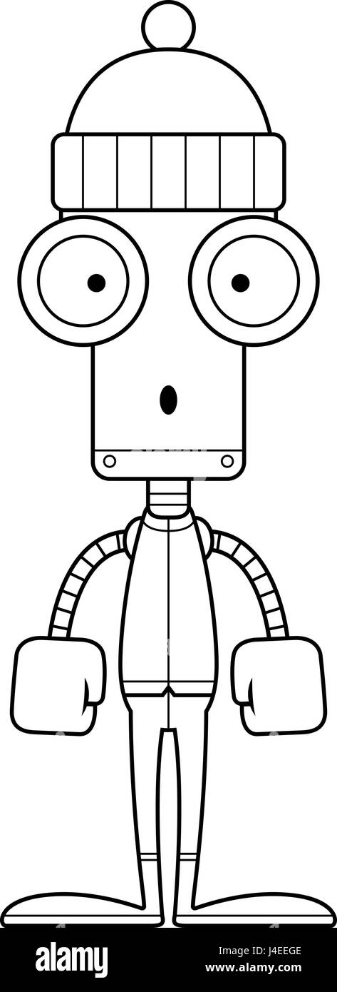 A cartoon winter robot looking surprised Stock Vector Image & Art - Alamy