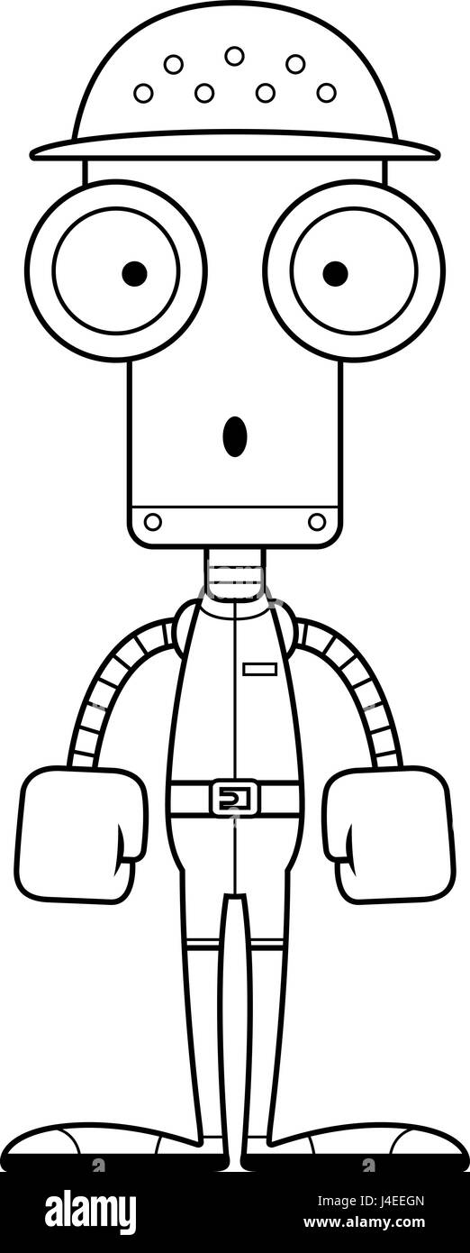 A cartoon zookeeper robot looking surprised Stock Vector Image & Art ...