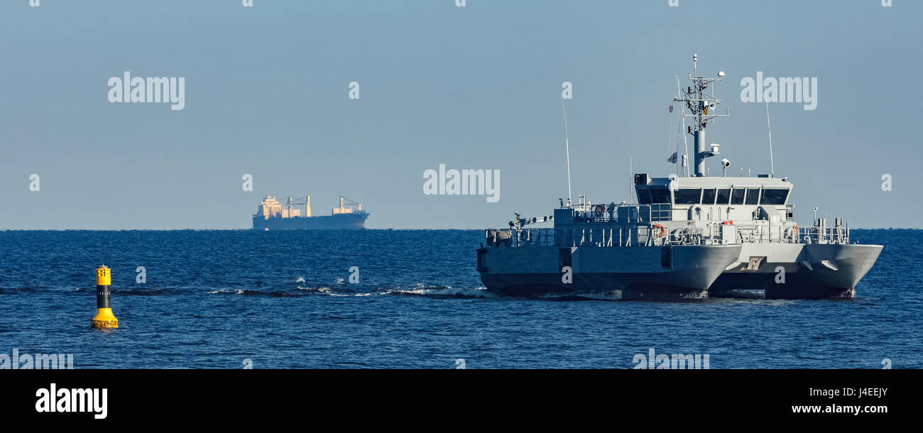 Small ship on wide sea hi-res stock photography and images - Alamy