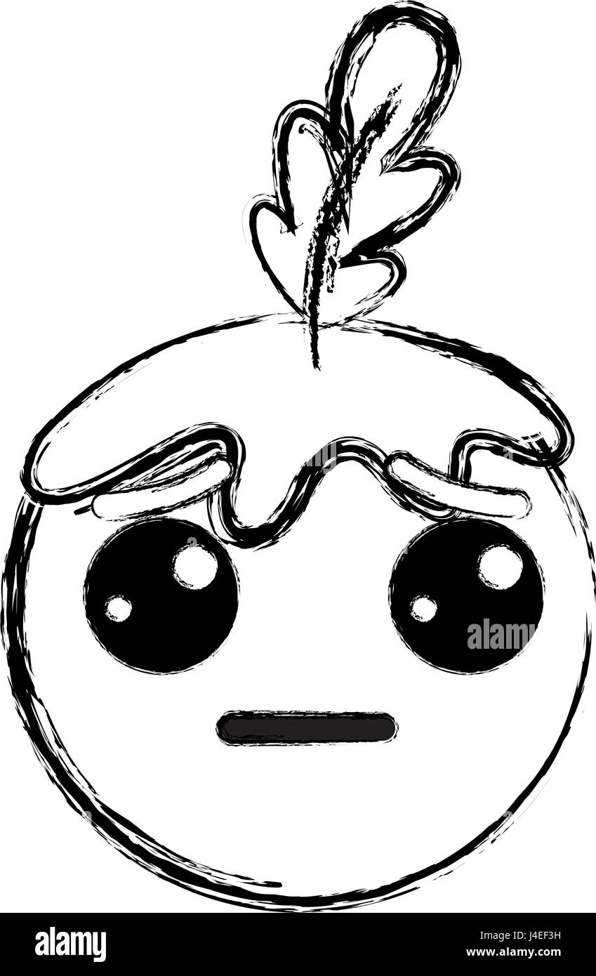 figure kawaii sad tomato vegetable icon Stock Vector Image & Art - Alamy