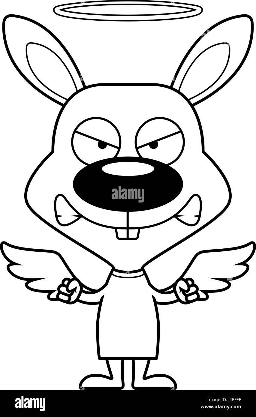 A cartoon angel bunny looking angry Stock Vector Image & Art - Alamy