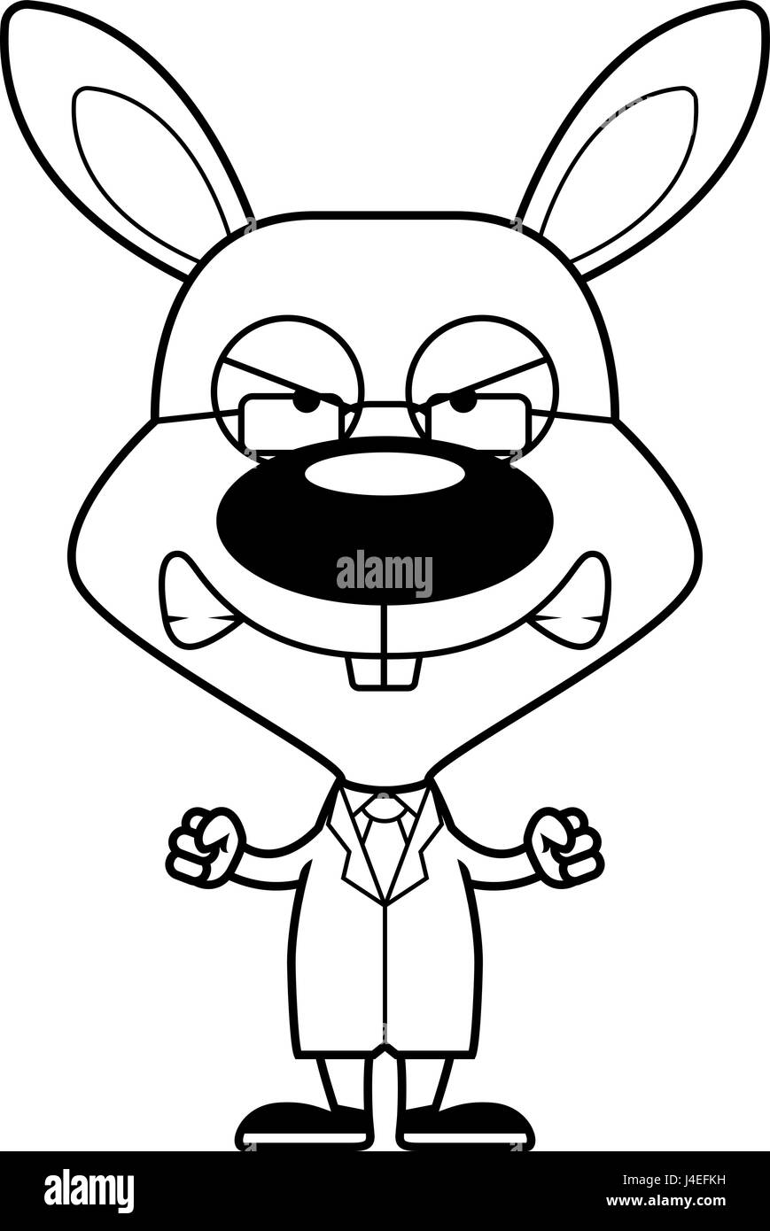 A cartoon scientist bunny looking angry Stock Vector Image & Art - Alamy
