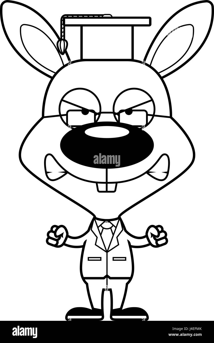 A cartoon teacher bunny looking angry Stock Vector Image & Art - Alamy