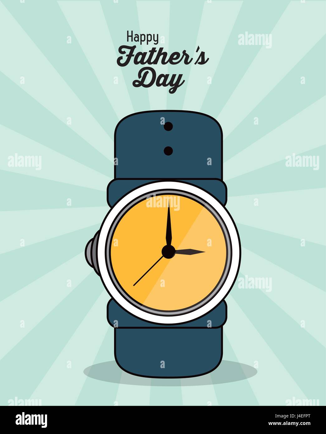happy fathers day. greeting card. watch gift event invitation Stock ...