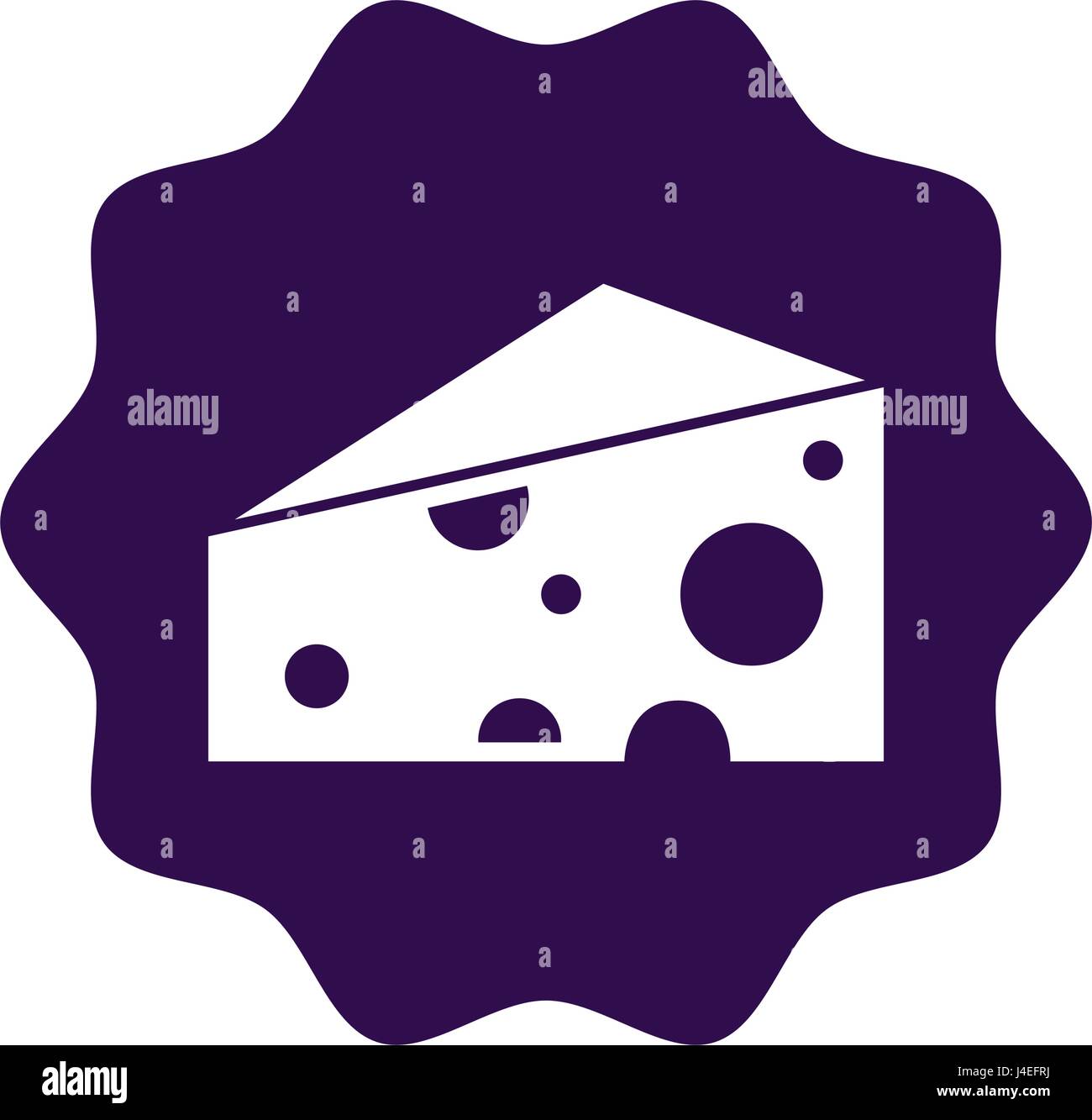 sticker delicious cheese food icon Stock Vector Image & Art - Alamy