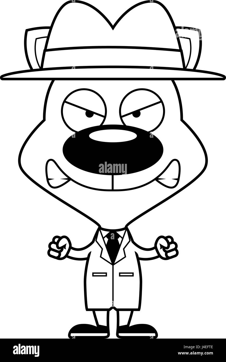 A cartoon detective kitten looking angry Stock Vector Image & Art - Alamy