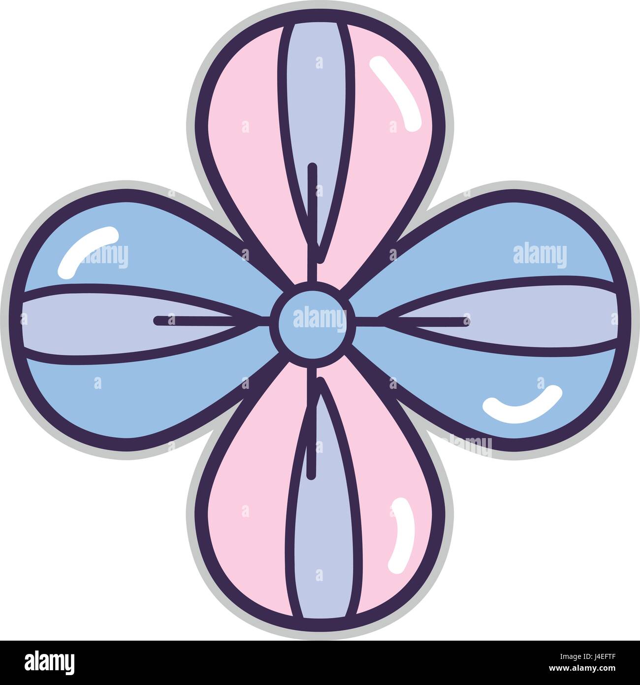 beautiful petals flower herbal botany Stock Vector Image & Art - Alamy