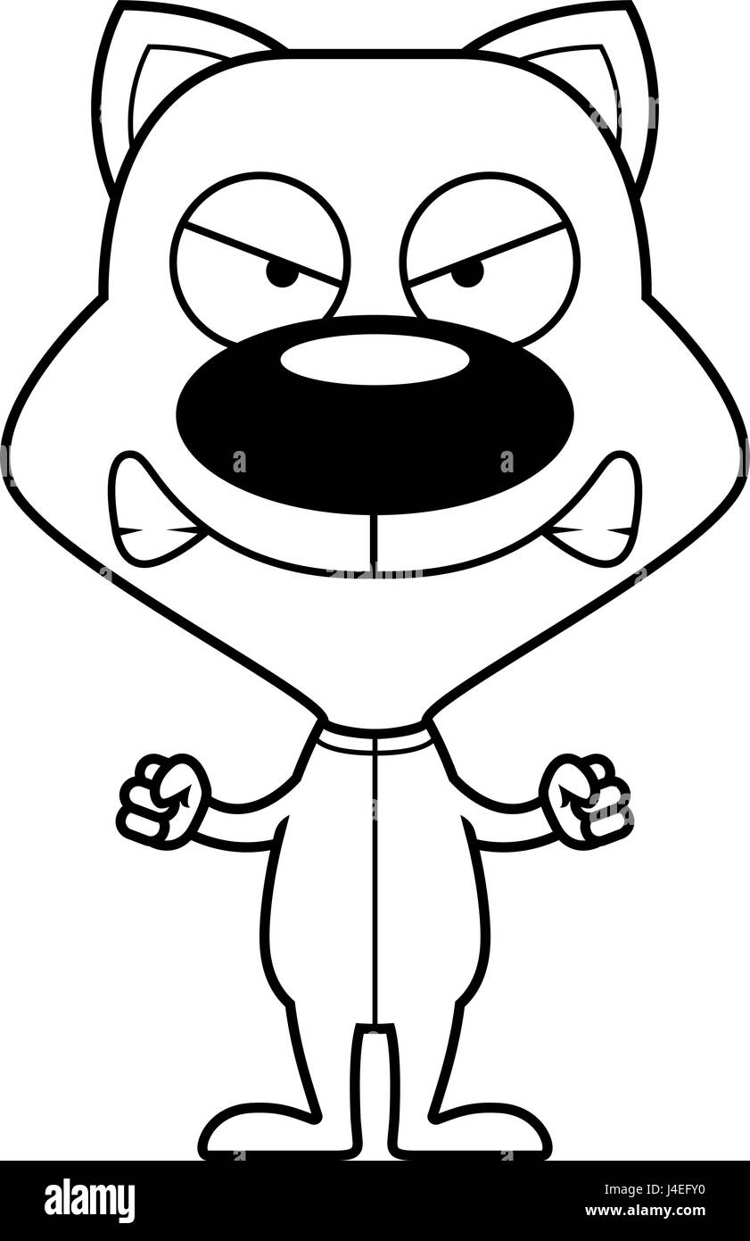 Cartoon illustration cat looking angry Cut Out Stock Images & Pictures ...