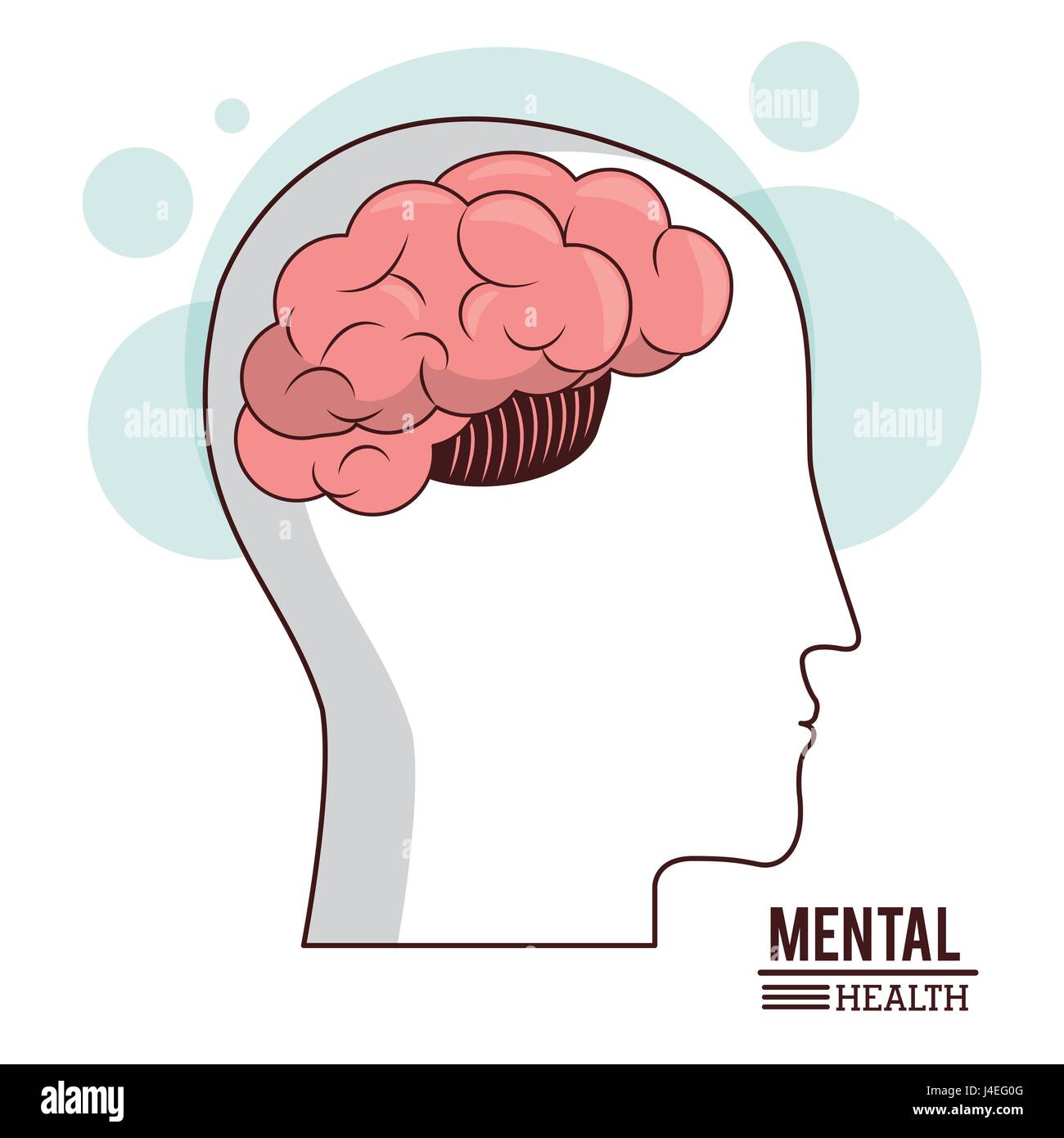 mental health, human head brain healthcare medical concept Stock Vector ...