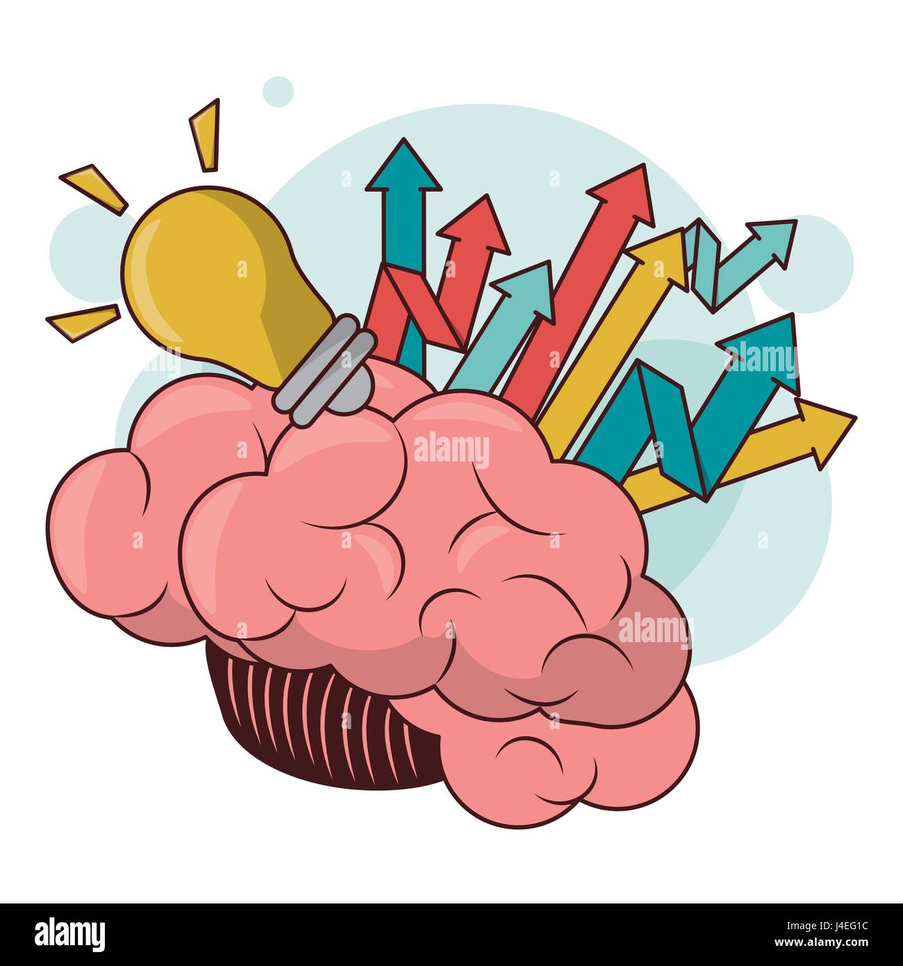 Arrow brain Stock Vector Images - Alamy