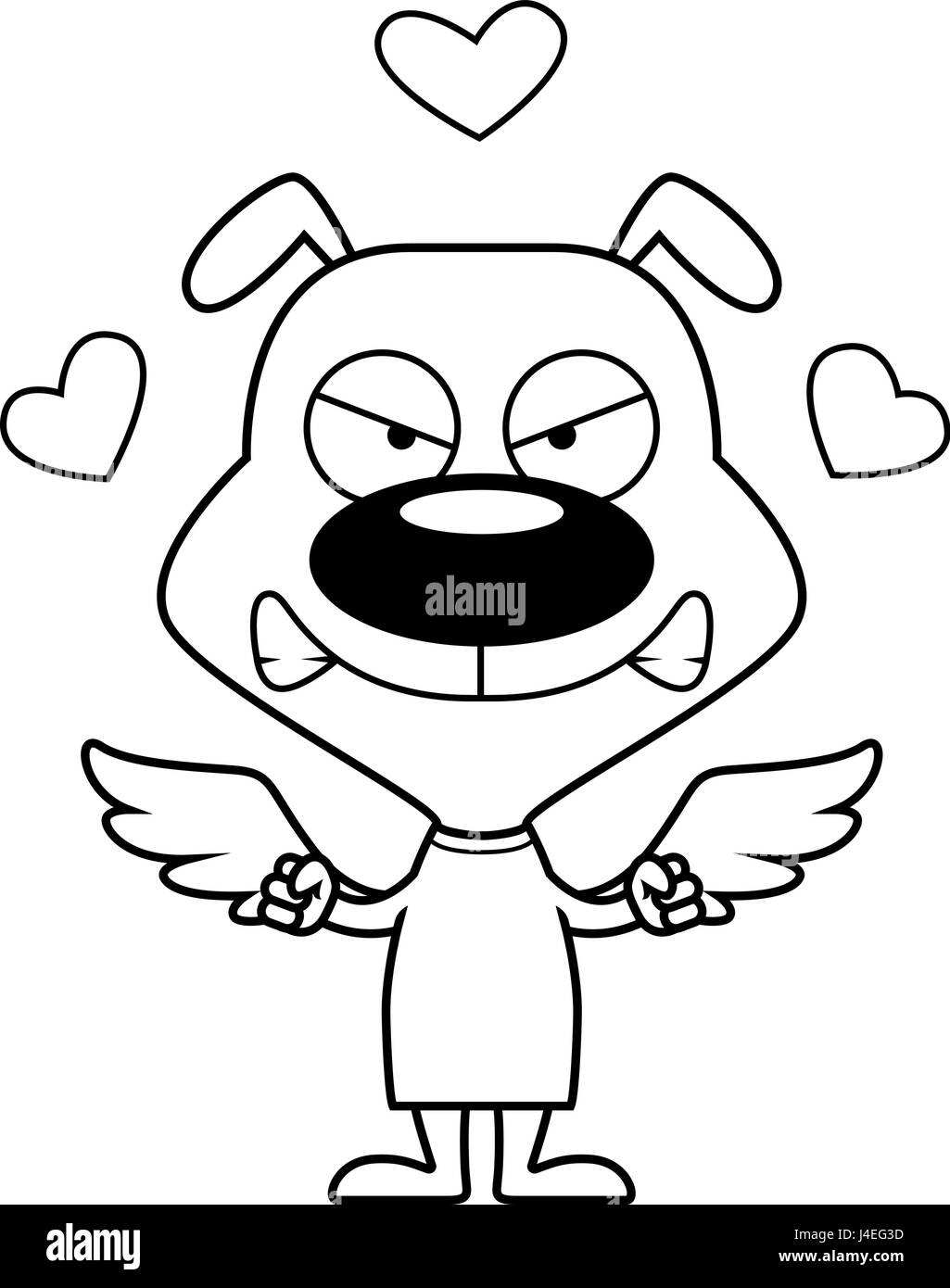 A cartoon cupid puppy looking angry Stock Vector Image & Art - Alamy