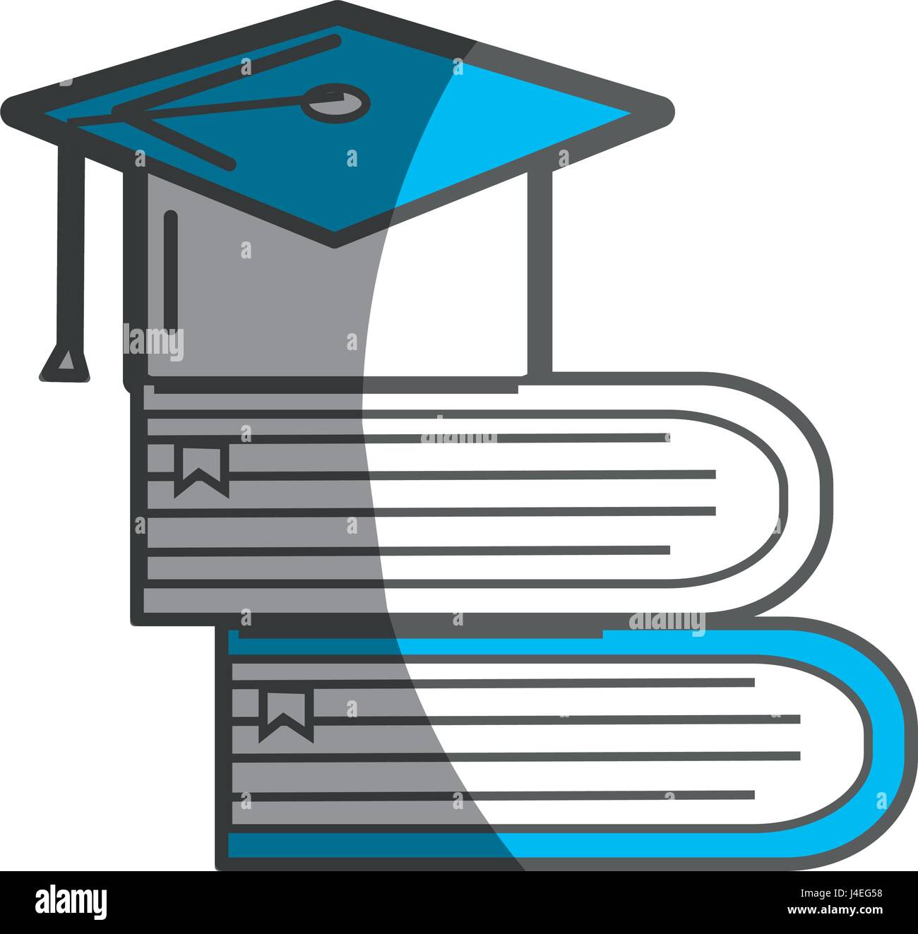 books tools with graduation cap icon Stock Vector Image & Art - Alamy