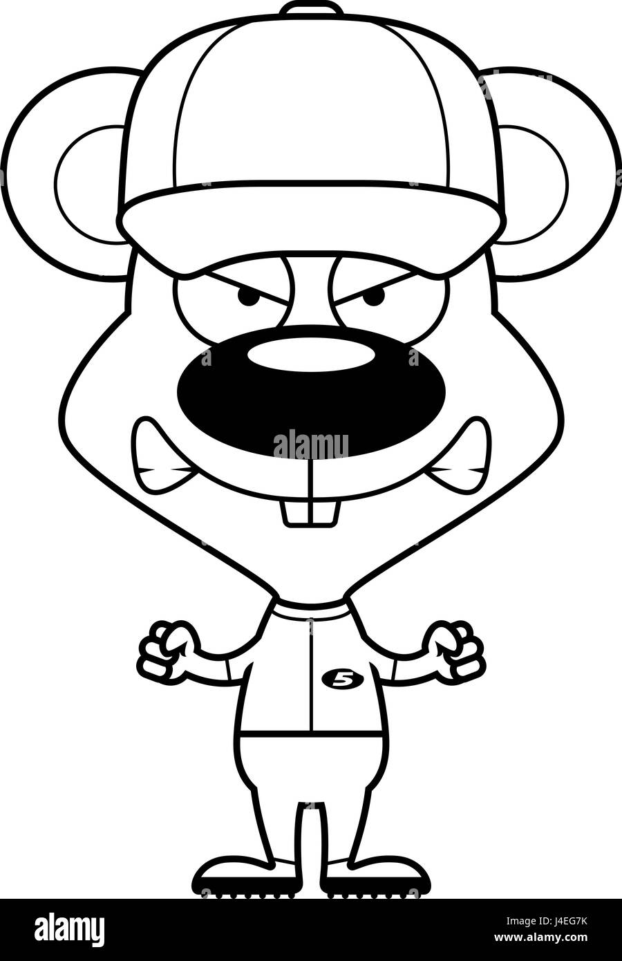 A cartoon baseball player mouse looking angry Stock Vector Image & Art ...
