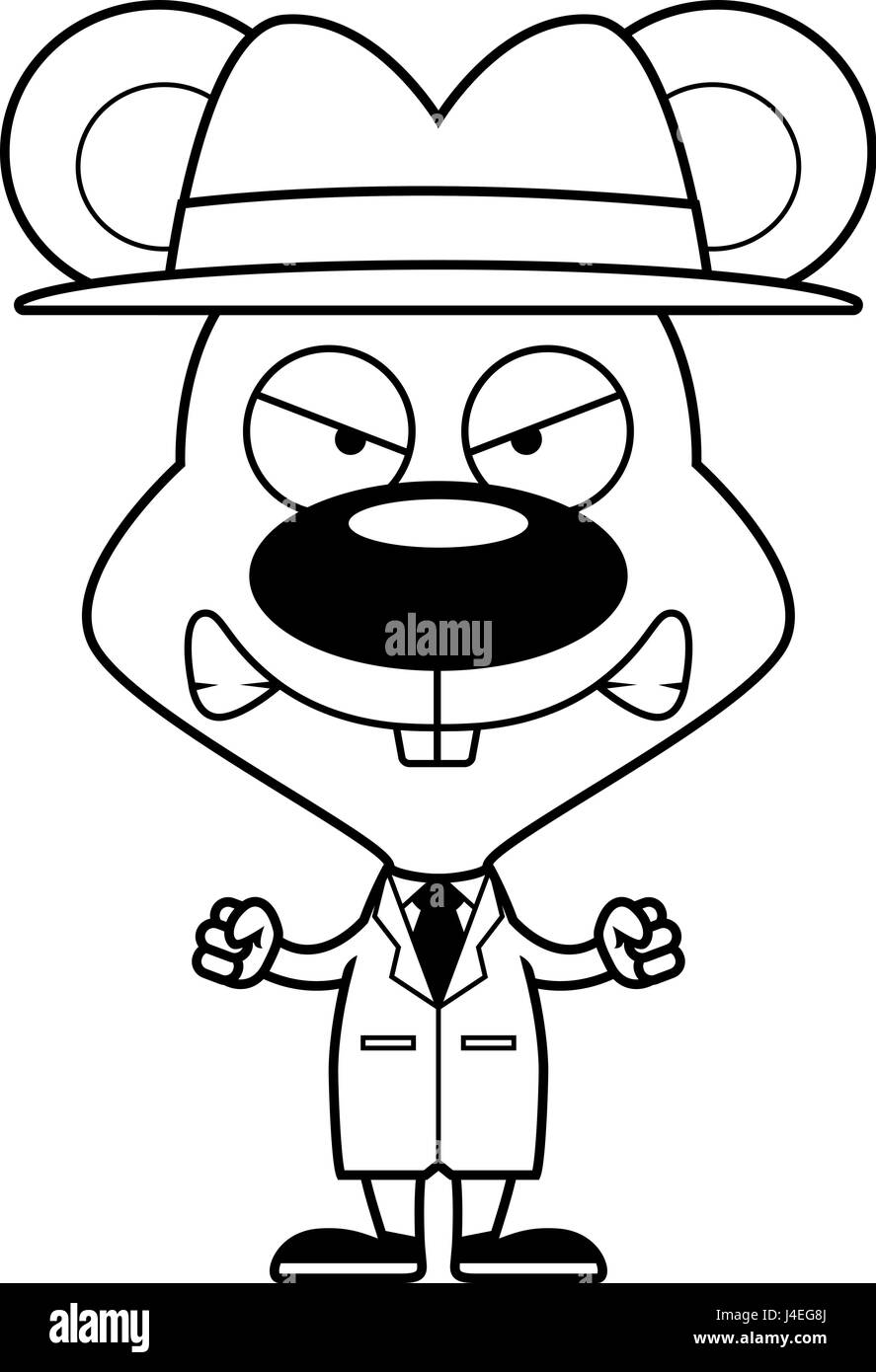 Angry cartoon mouse Black and White Stock Photos & Images - Alamy