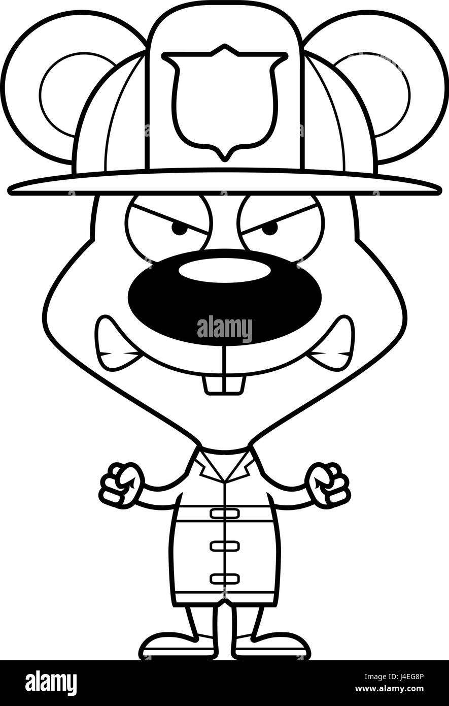 A cartoon firefighter mouse looking angry Stock Vector Image & Art - Alamy