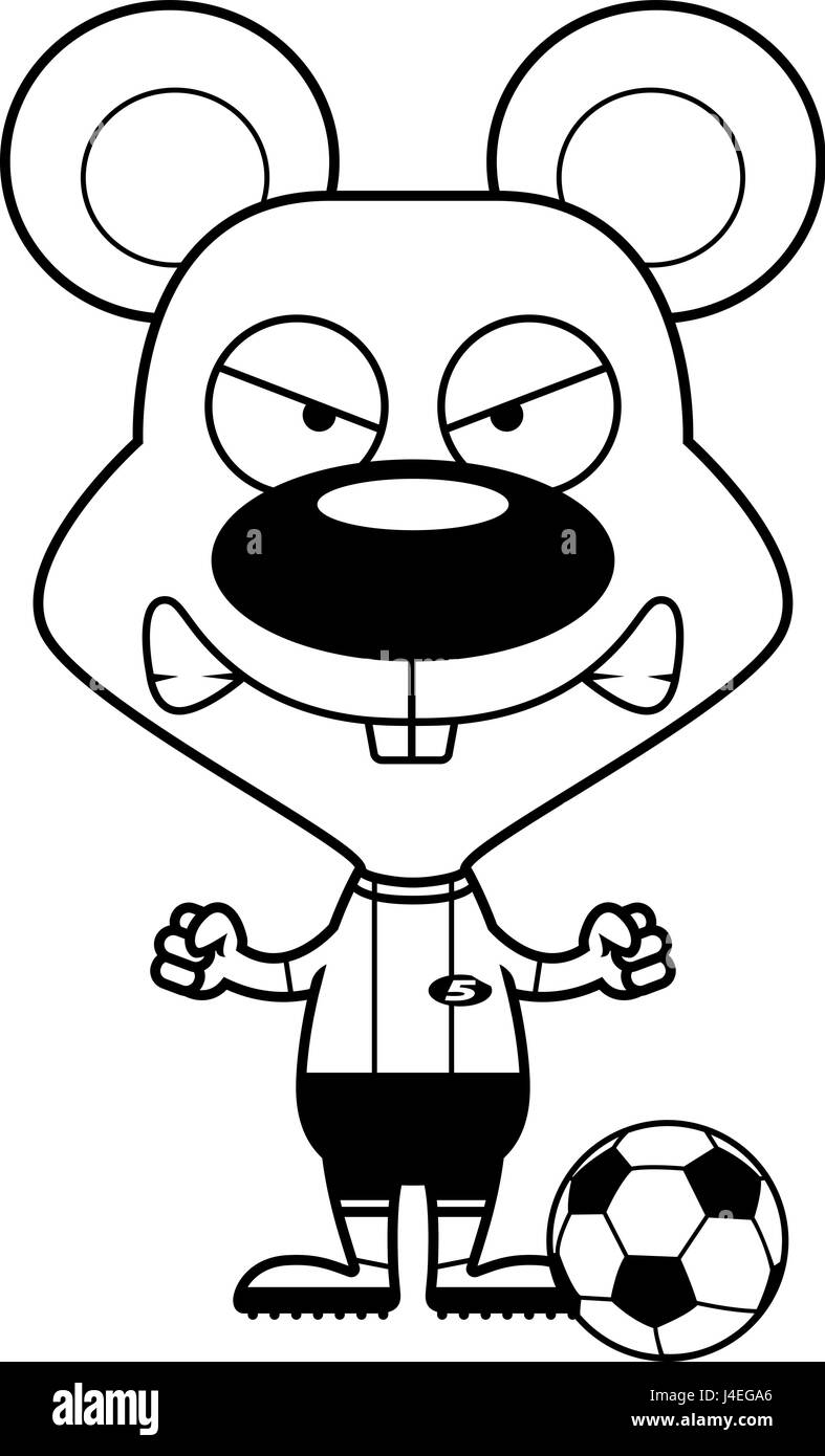 A cartoon soccer player mouse looking angry Stock Vector Image & Art ...