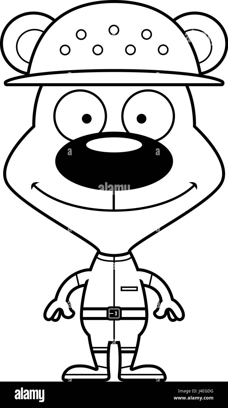 A cartoon zookeeper bear smiling Stock Vector Image & Art - Alamy