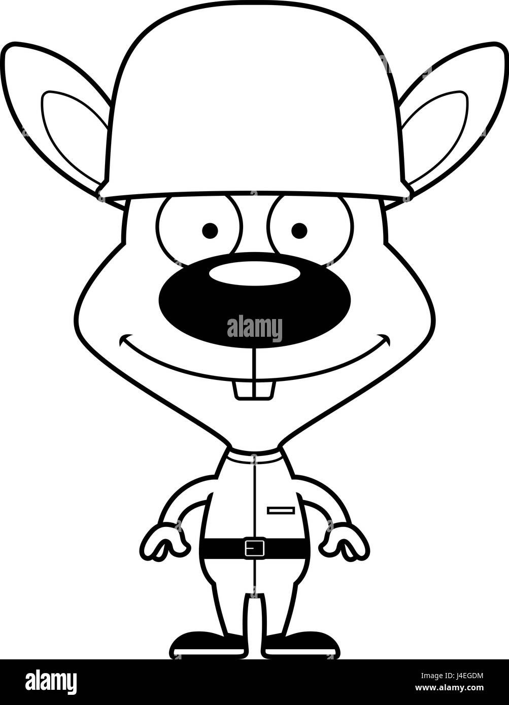 A cartoon soldier bunny smiling Stock Vector Image & Art - Alamy