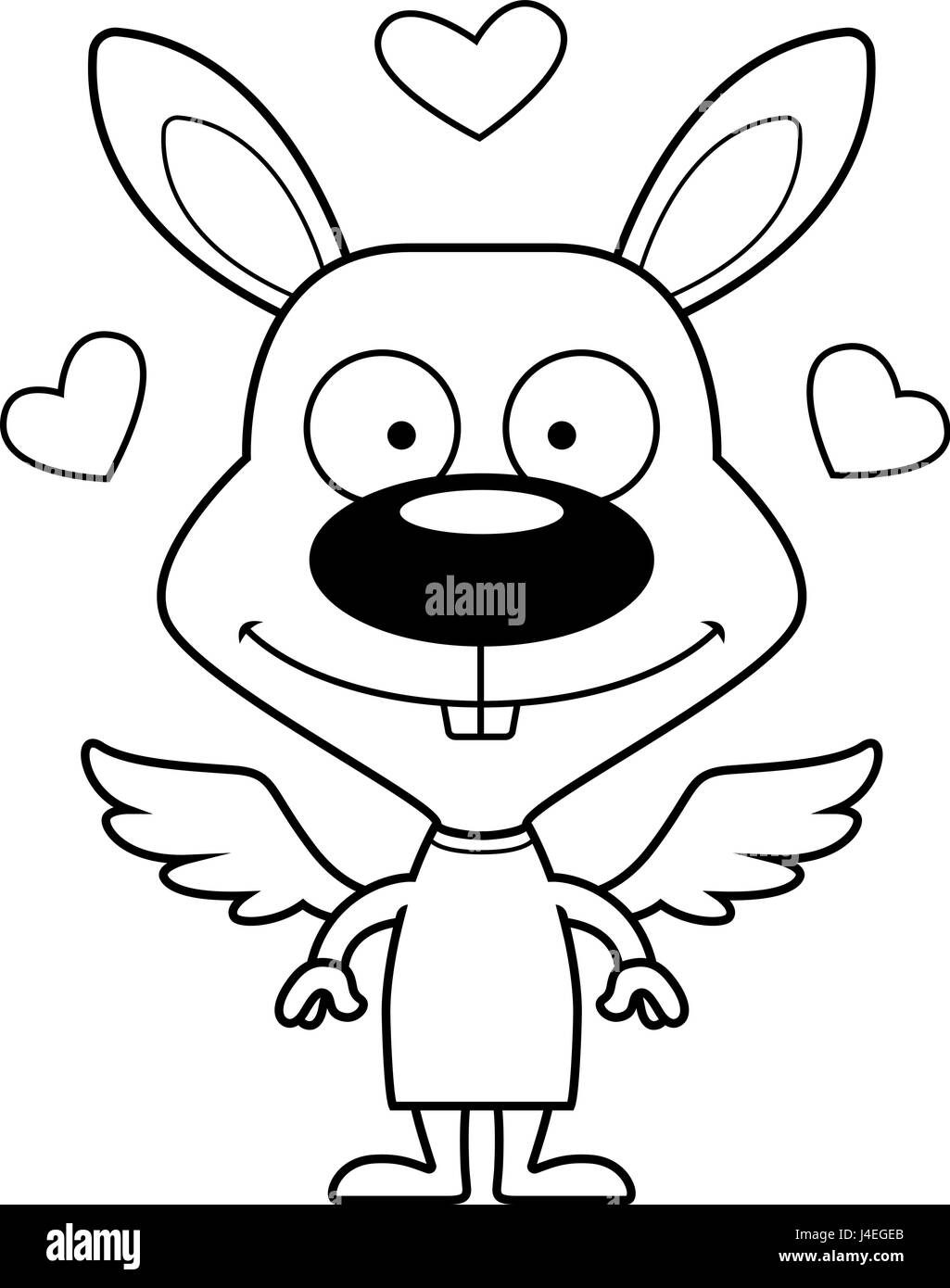 A cartoon cupid bunny smiling Stock Vector Image & Art - Alamy