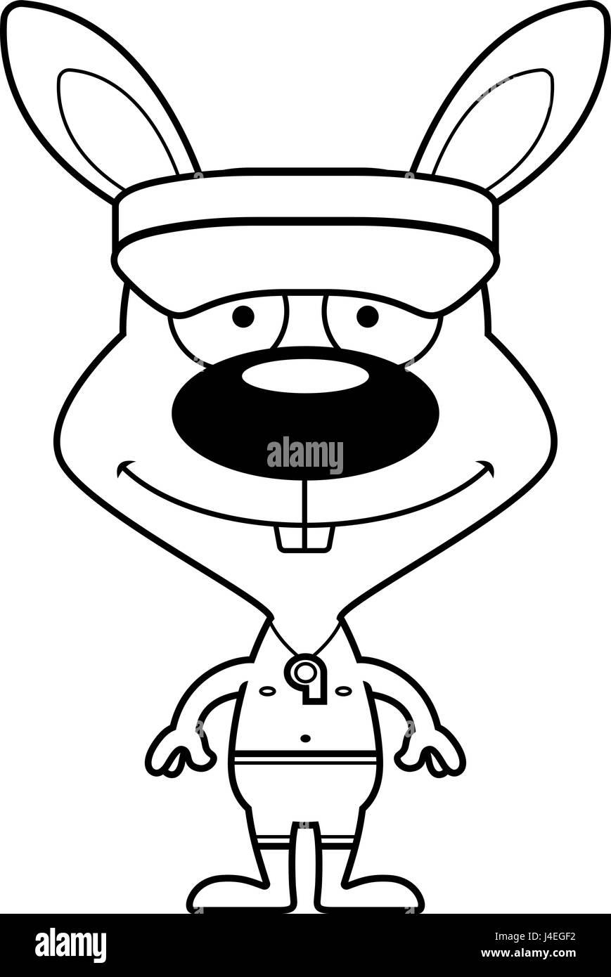 Happy cartoon lifeguard Black and White Stock Photos & Images - Alamy