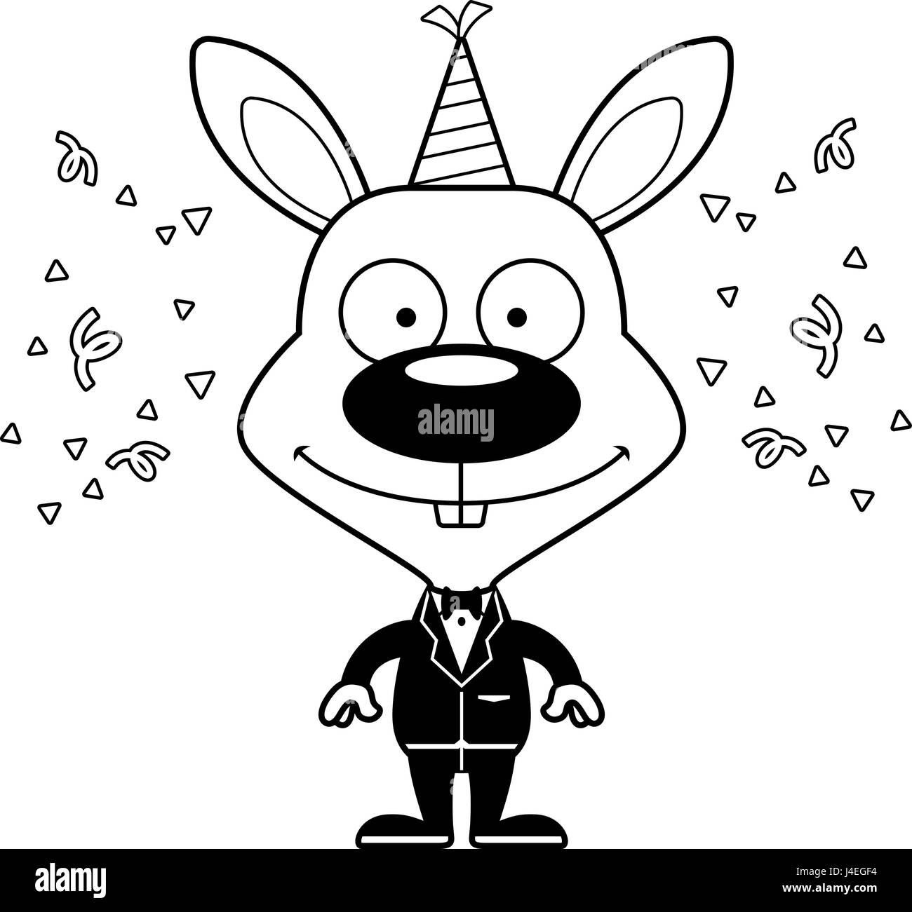 A cartoon party bunny smiling Stock Vector Image & Art - Alamy