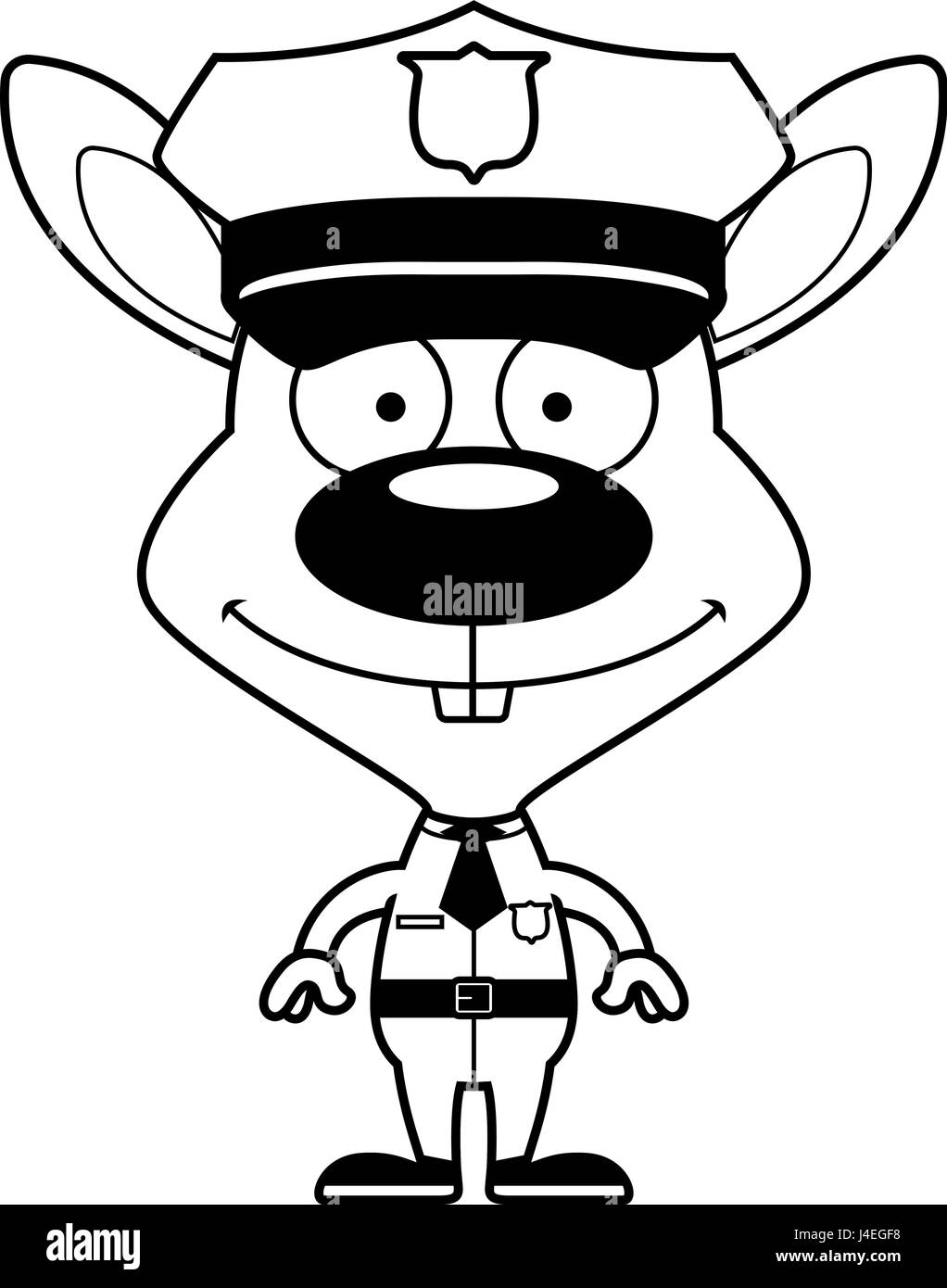 A cartoon police officer bunny smiling Stock Vector Image & Art - Alamy
