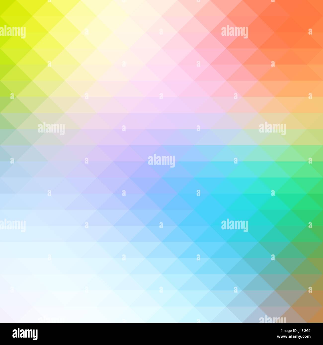 Rainbow colors abstract geometric background with rows of triangles ...
