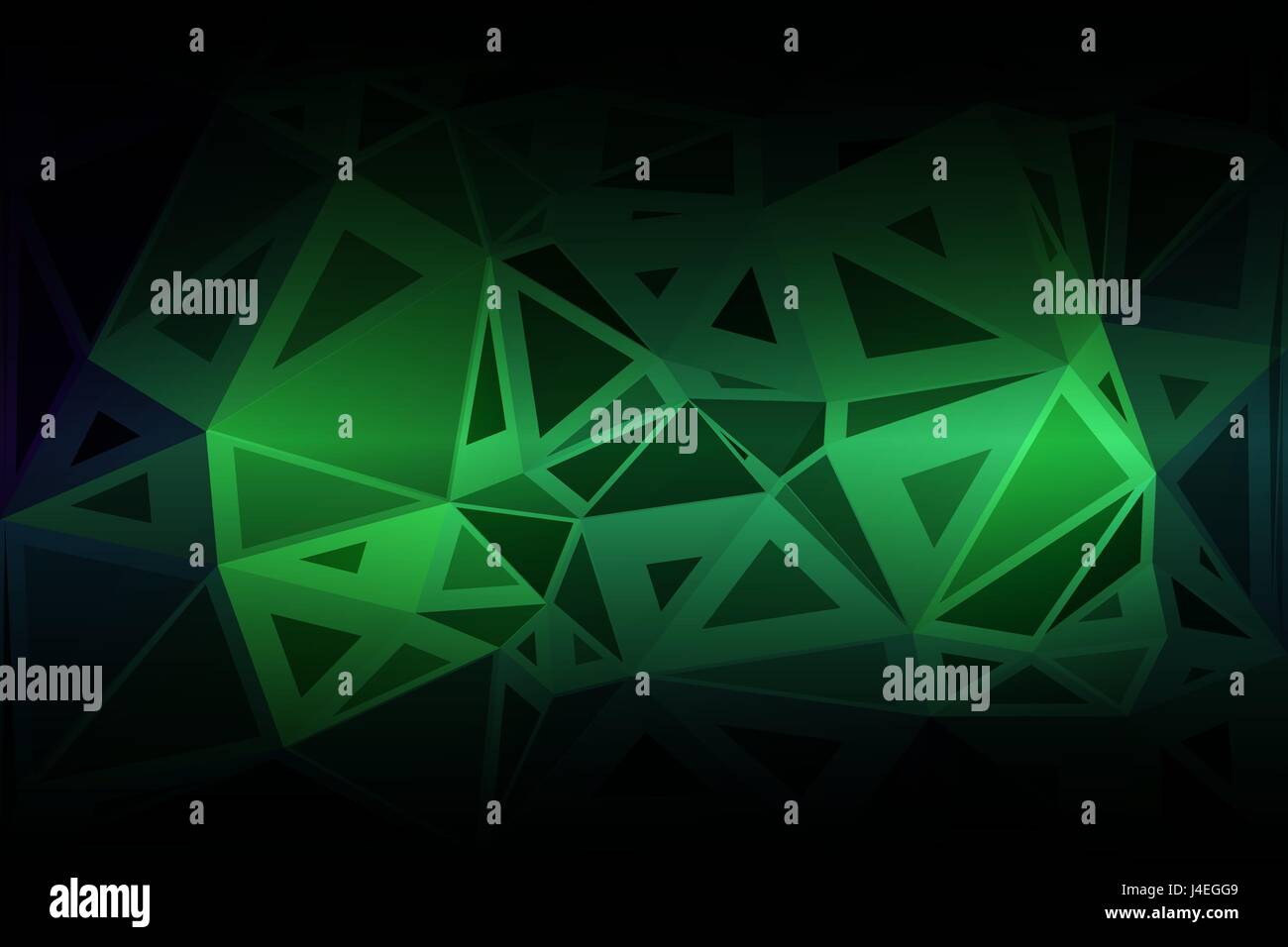 Glowing neon green abstract random sizes low poly geometric background ...