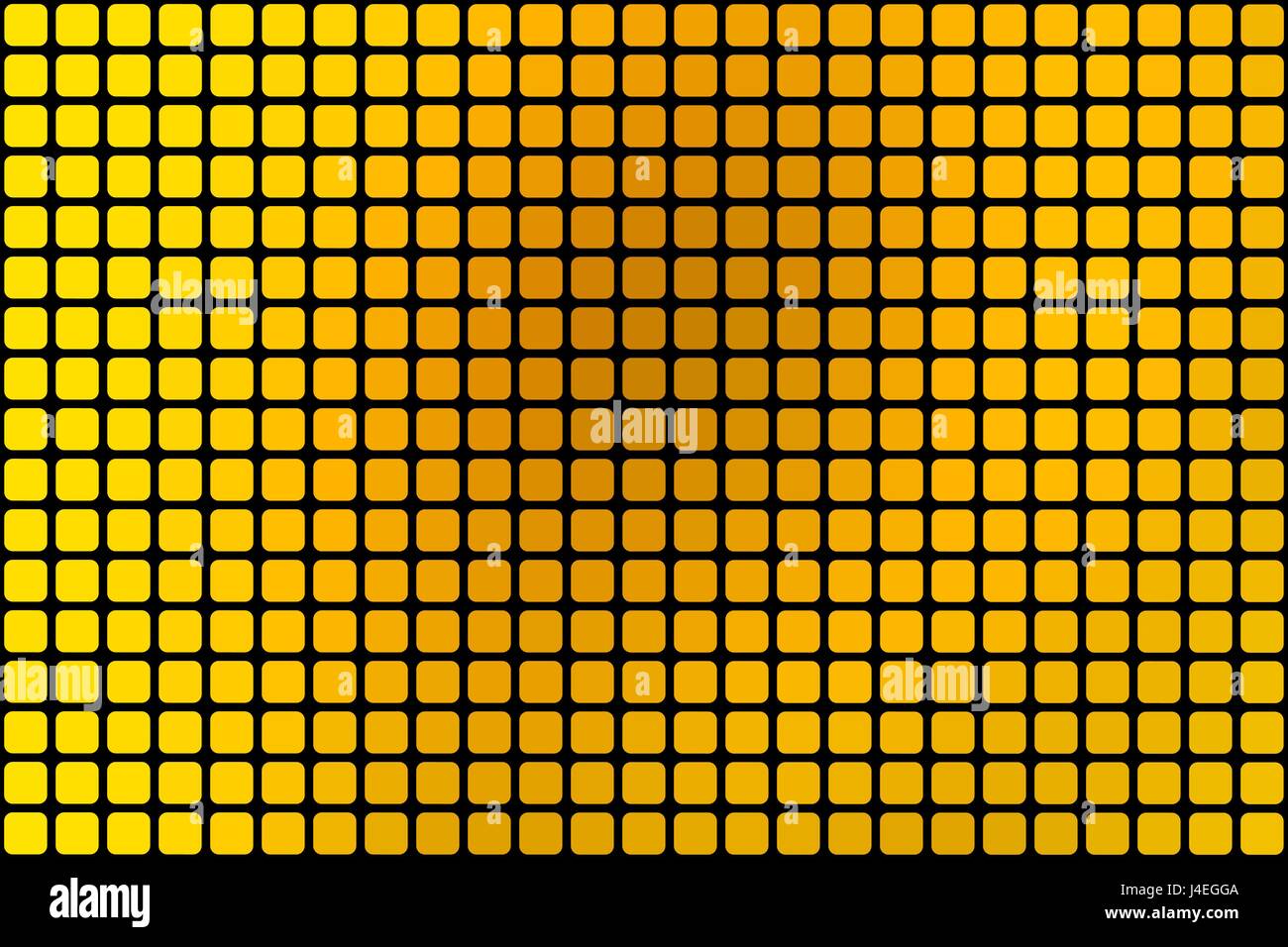 Bright golden yellow vector abstract mosaic background with rounded ...