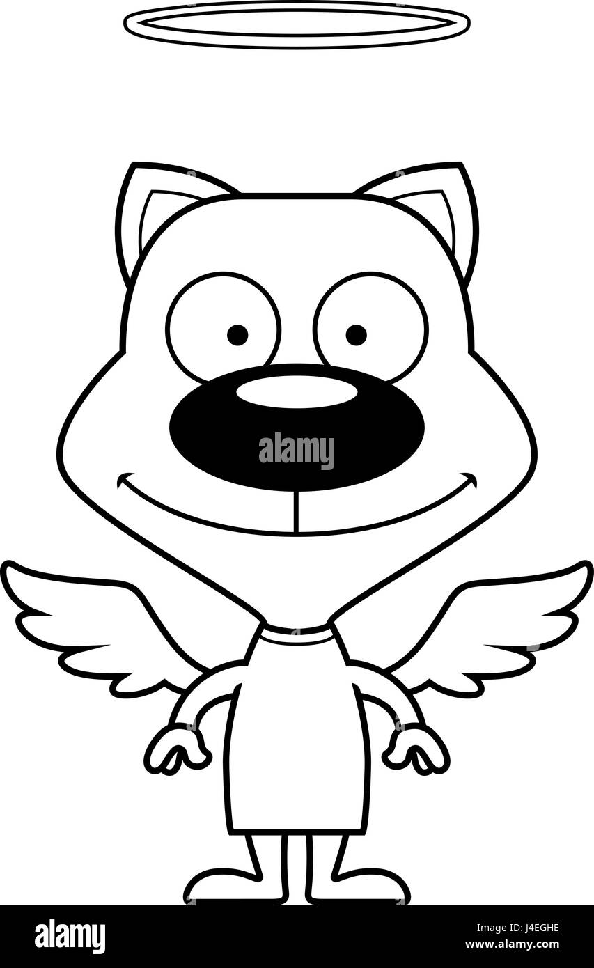 A cartoon angel kitten smiling Stock Vector Image & Art - Alamy