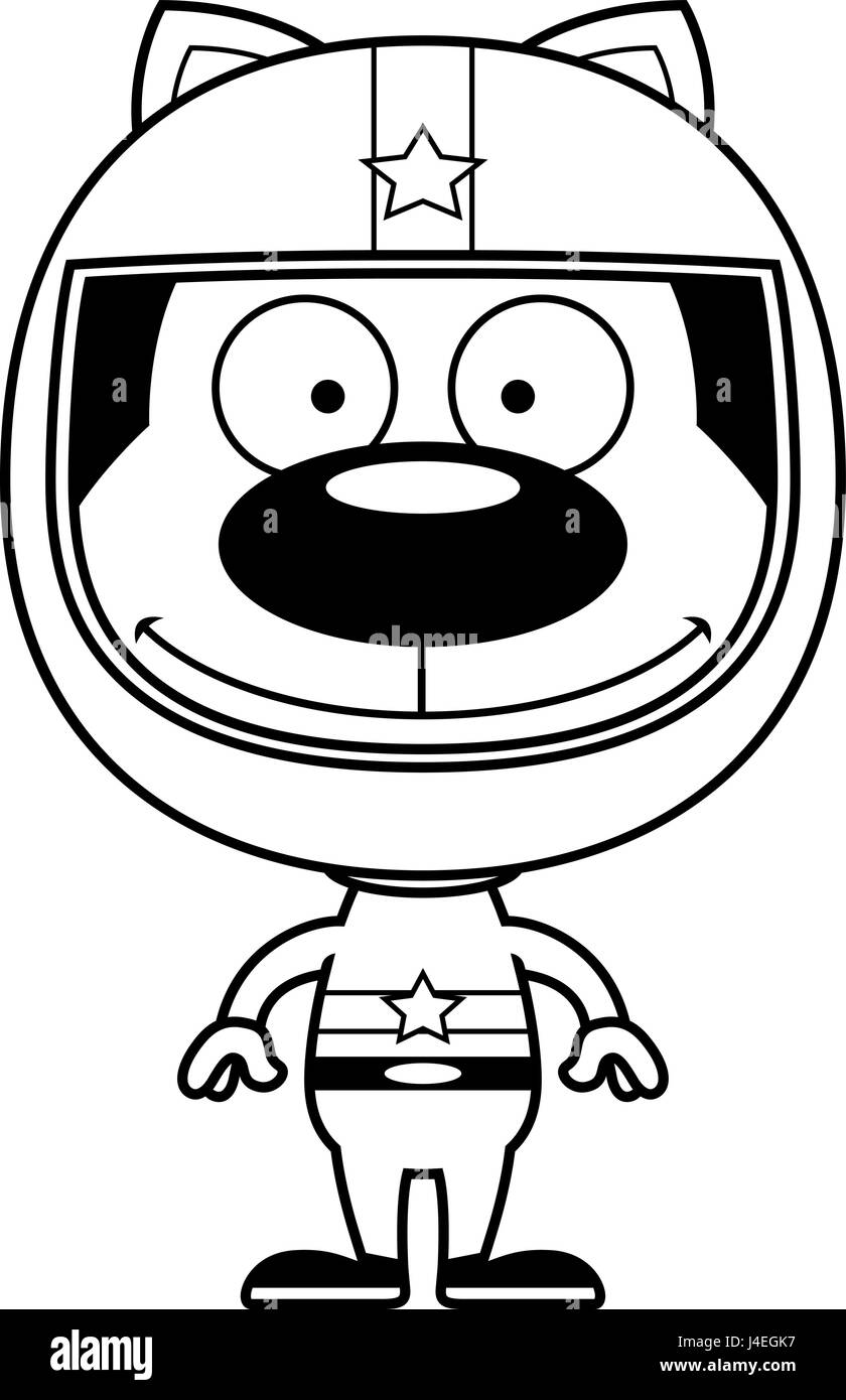 A cartoon race car driver kitten smiling Stock Vector Image & Art - Alamy