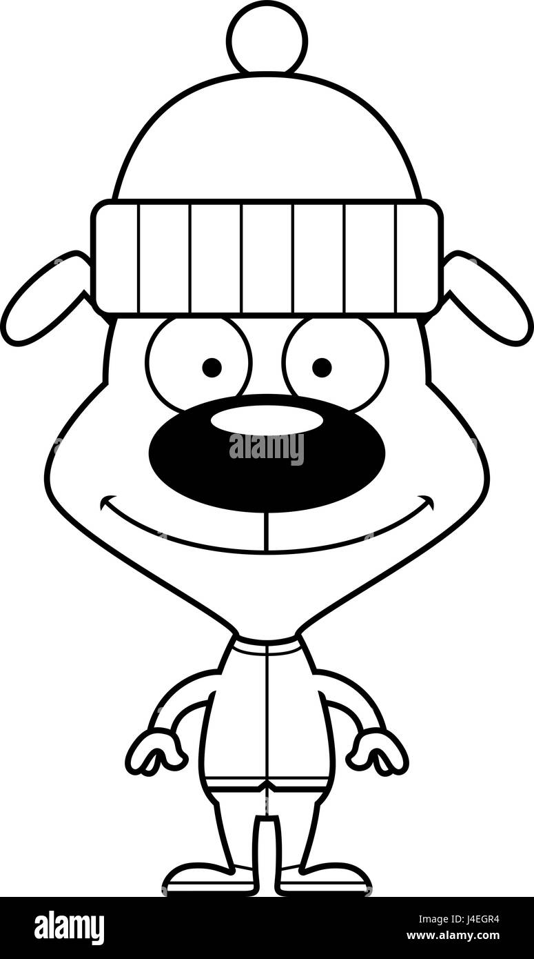 A cartoon winter puppy smiling Stock Vector Image & Art - Alamy