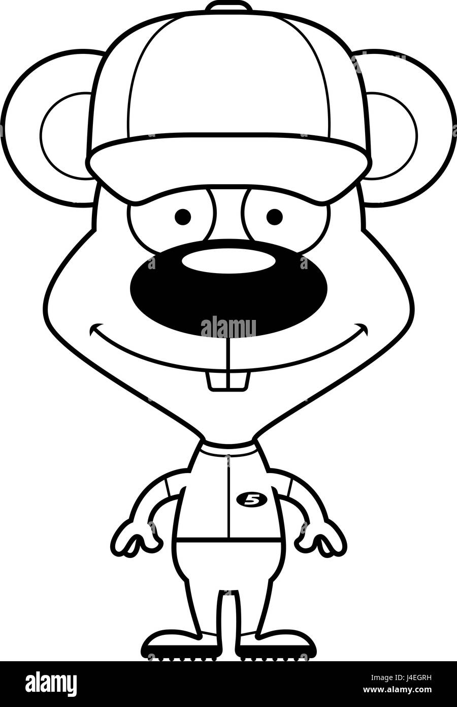 A cartoon baseball player mouse smiling Stock Vector Image & Art - Alamy