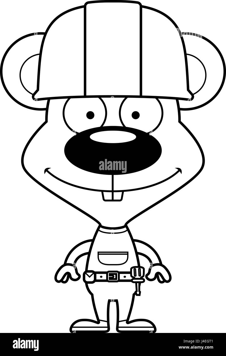 A cartoon construction worker mouse smiling Stock Vector Image & Art ...