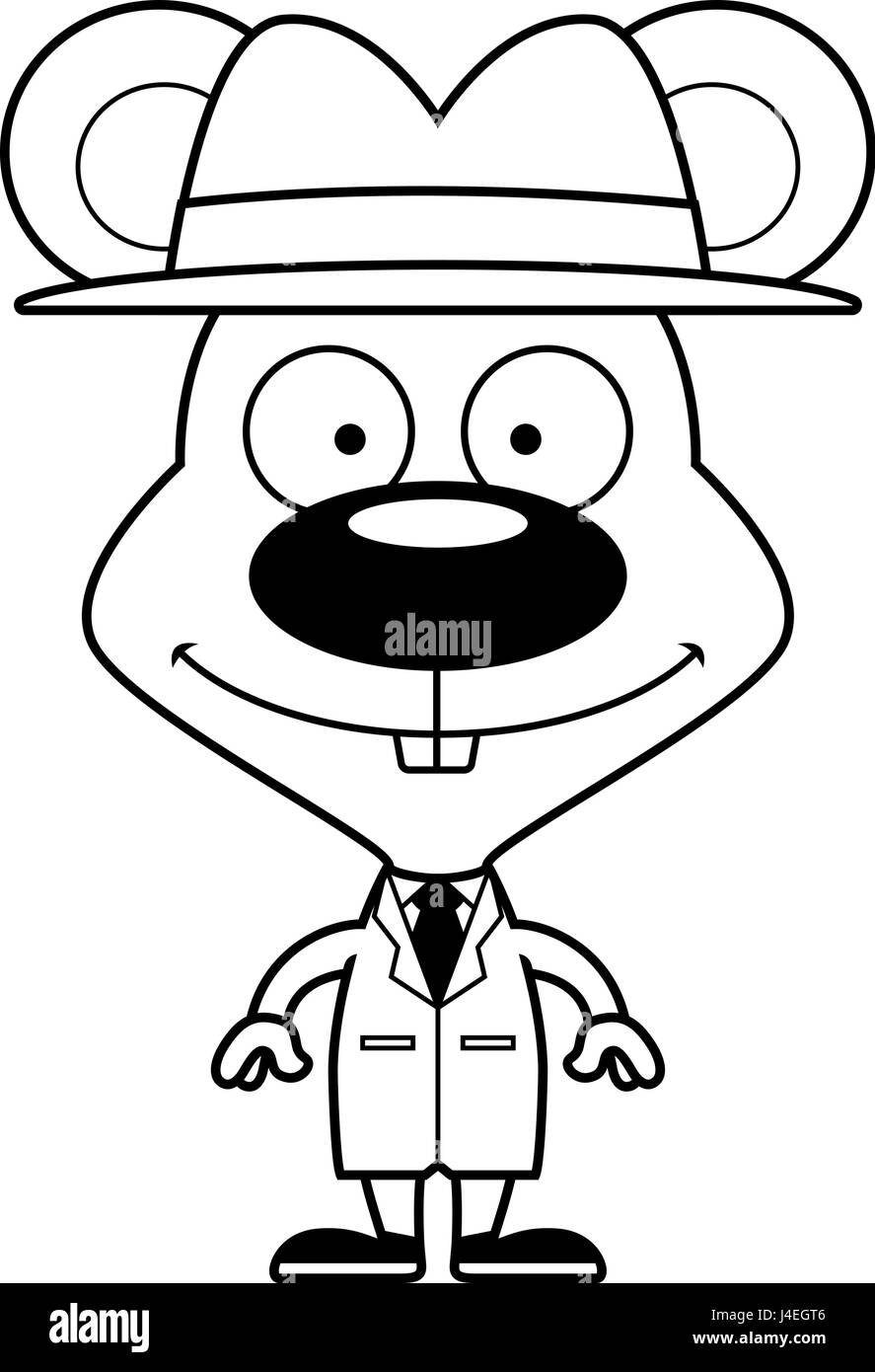 A cartoon detective mouse smiling Stock Vector Image & Art - Alamy