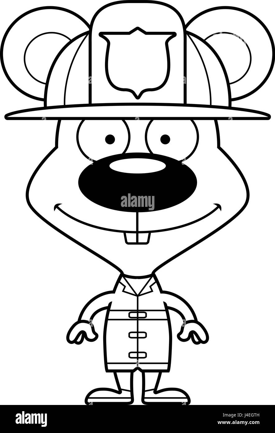 A cartoon firefighter mouse smiling Stock Vector Image & Art - Alamy