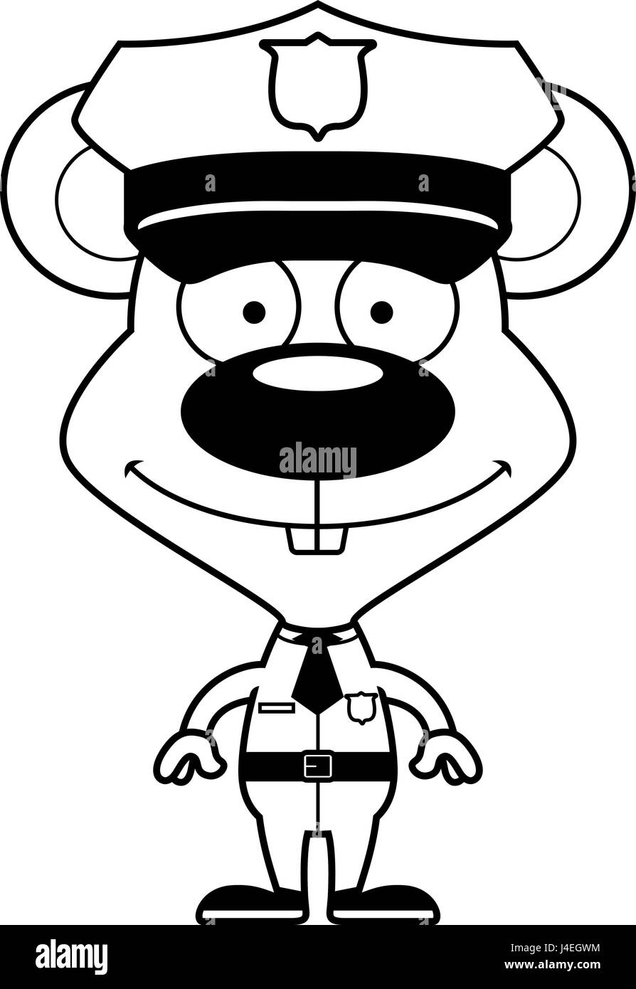 A cartoon police officer mouse smiling Stock Vector Image & Art - Alamy