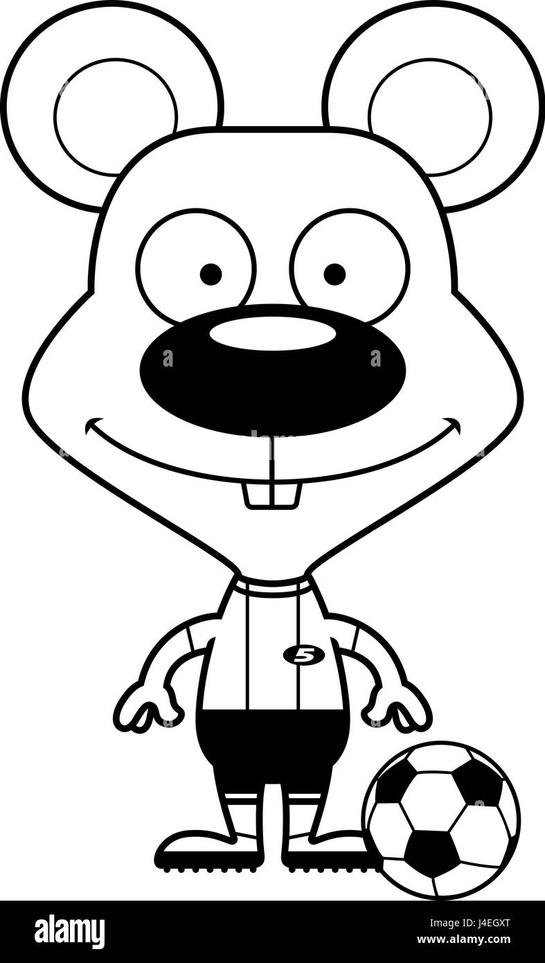 A cartoon soccer player mouse smiling Stock Vector Image & Art - Alamy