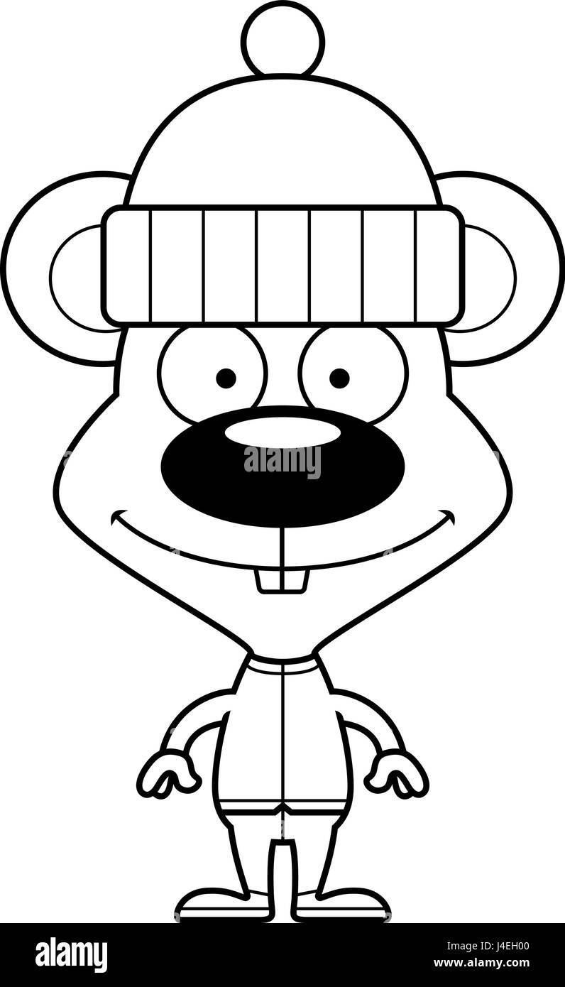A cartoon winter mouse smiling Stock Vector Image & Art - Alamy