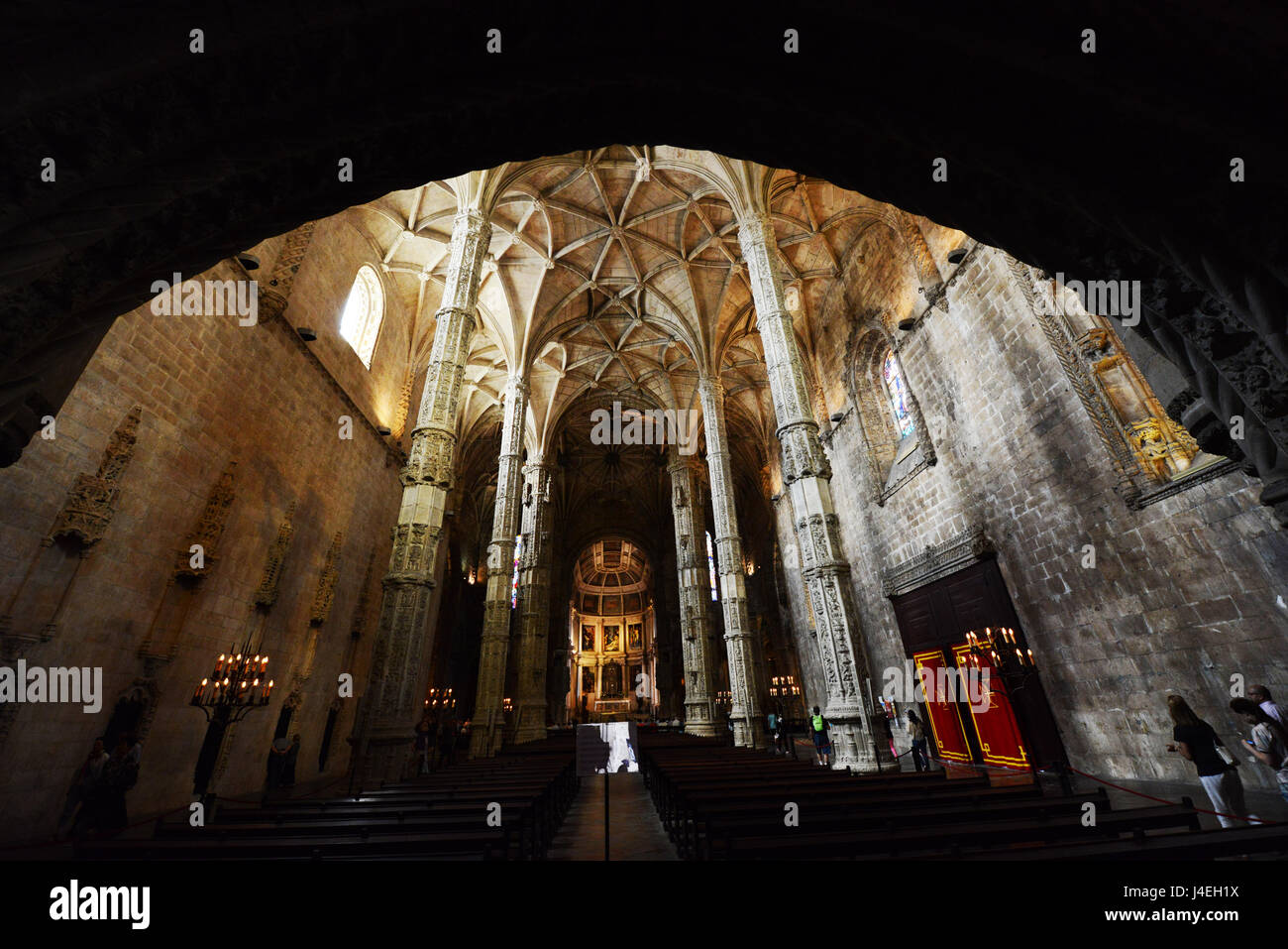 The church inside the Jerónimos Monastery Belem, Lisbon Stock Photo - Alamy