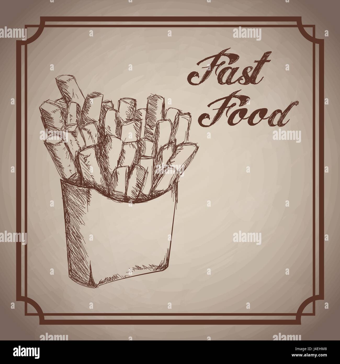 French fries top view Stock Vector Images - Alamy