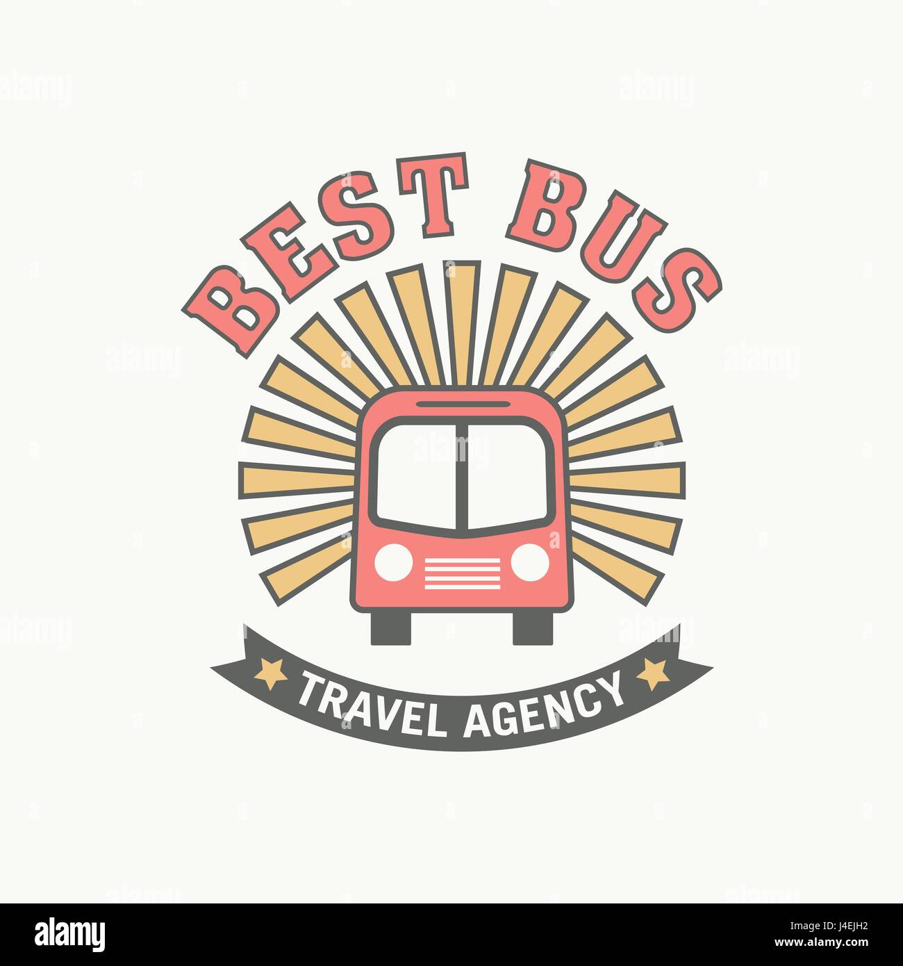 Bus trip and trvel tour badge logo Stock Vector Image & Art - Alamy