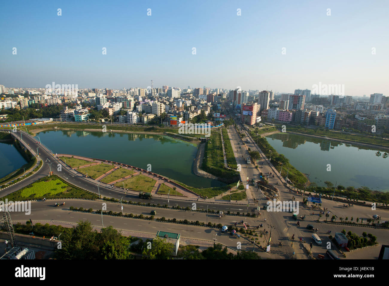 An aerial view of the Hatirjheel area in Dhaka. Dhaka, Bangladesh Stock ...