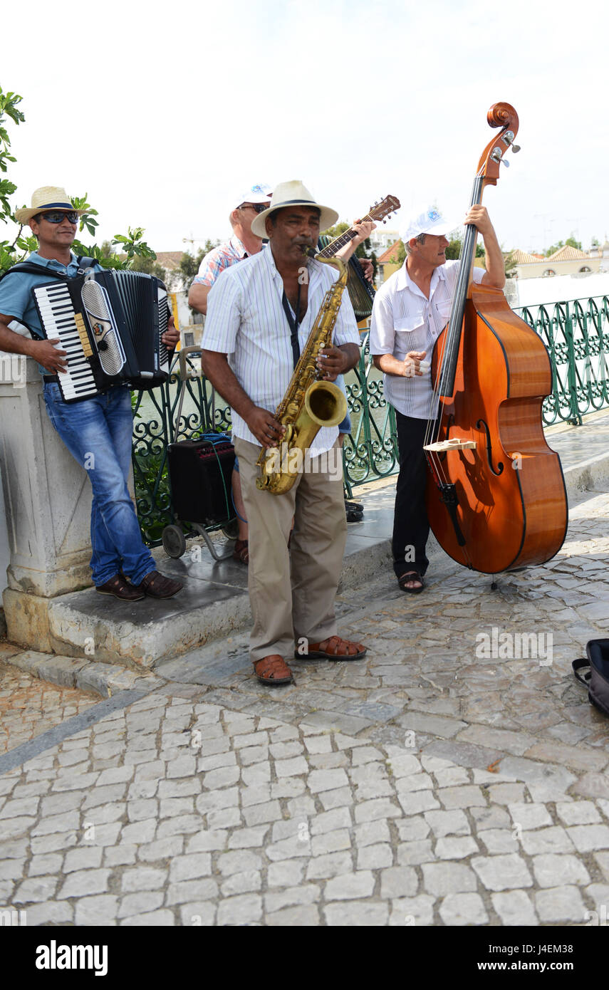 Street musicians playing in Ayamonte, Spain Stock Photo - Alamy