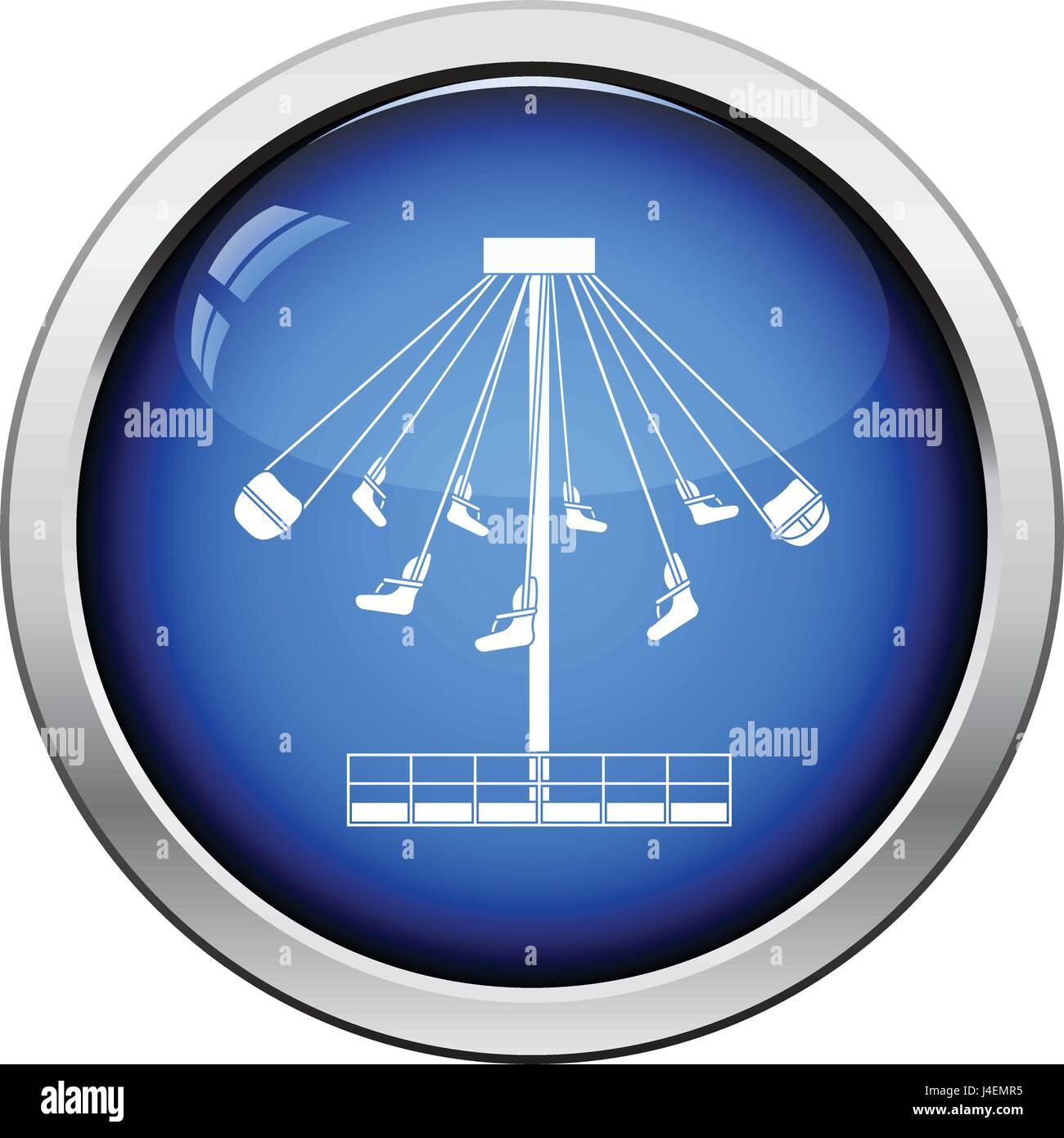 Big carousel icon. Glossy button design. Vector illustration Stock ...