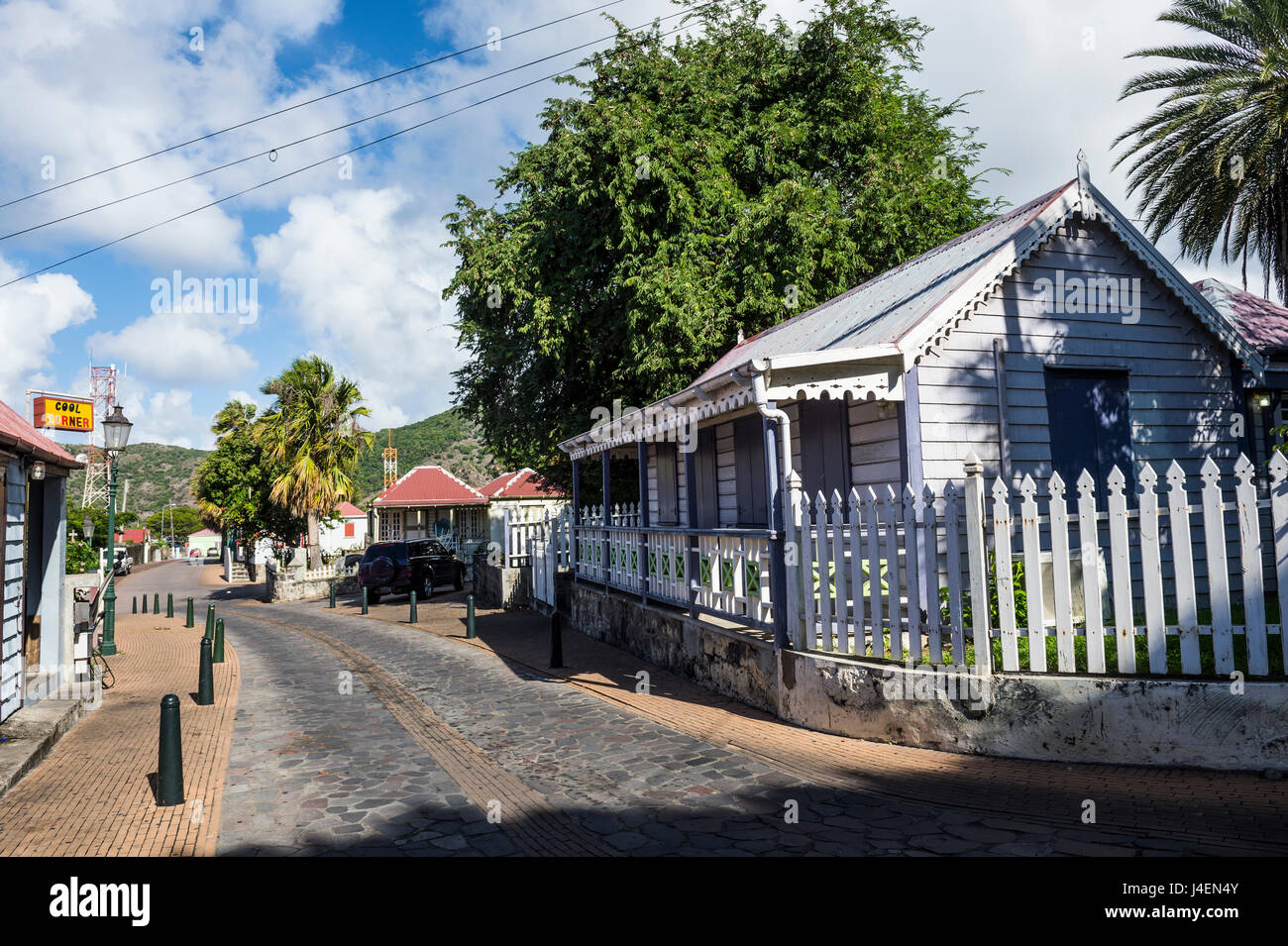 Historic center of Oranjestad, capital of St. Eustatius, Statia ...